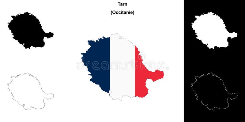 Tarn outline map stock vector. Illustration of tourism - 334673743
