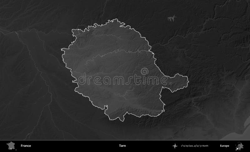 Tarn Highlighted, France. Grayscale Stock Photo - Image of earth ...