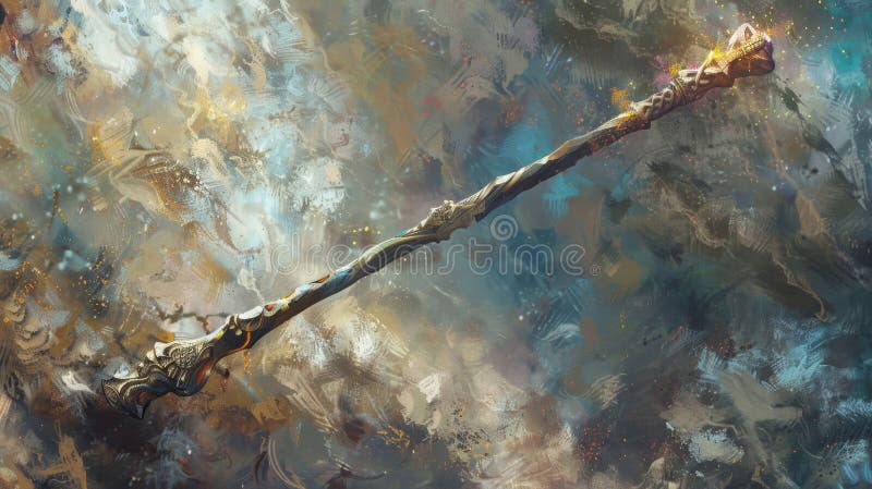 A Tarnished Bronze Staff Once Wielded by a Powerful Sorcerer Imbued ...