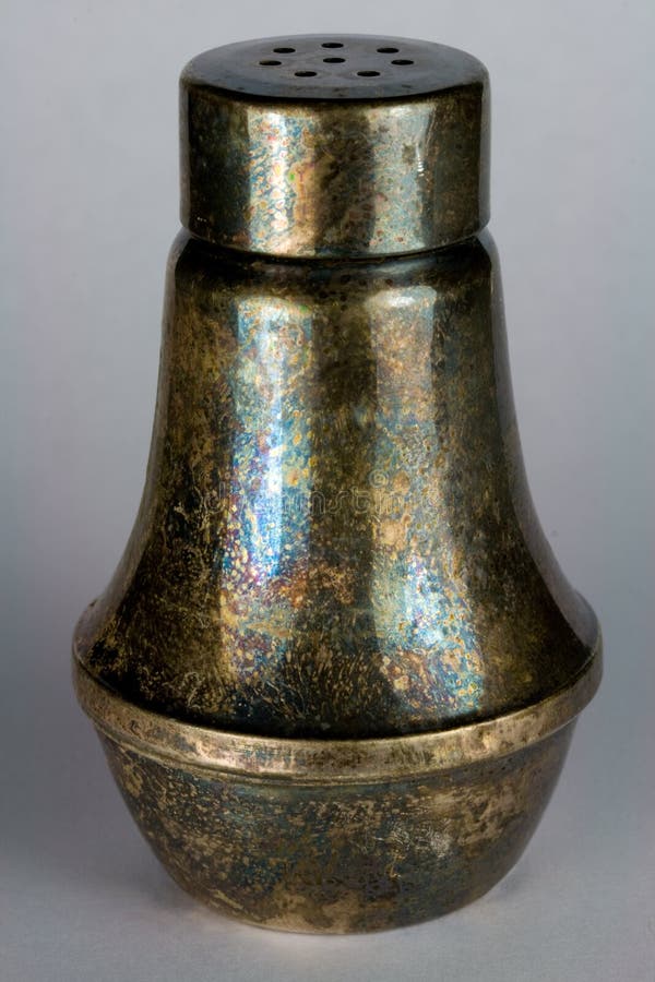 Tarnished Silver Salt Shaker Stock Photo - Image of shiny, salt: 21590452