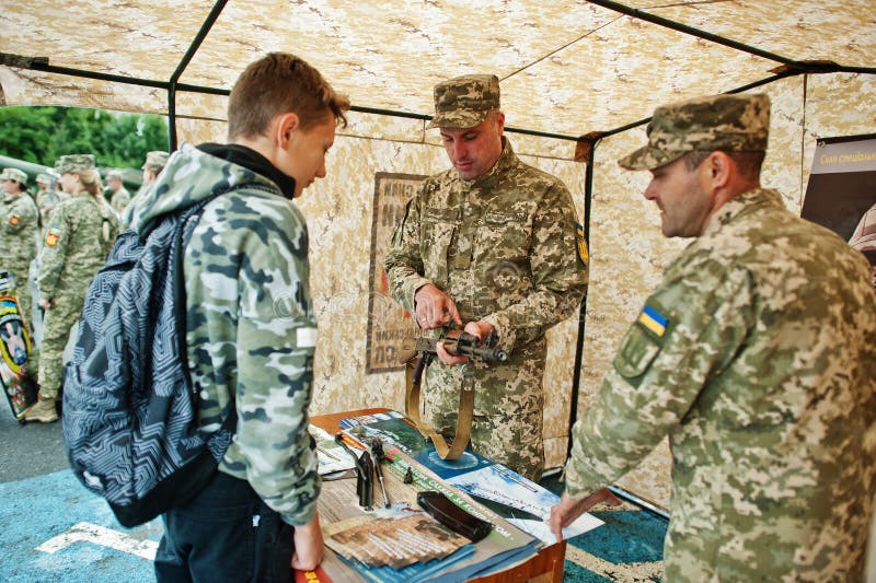 Tarnopol, Ukraine - August 08, 2019: Armed Forces of Ukraine Editorial ...