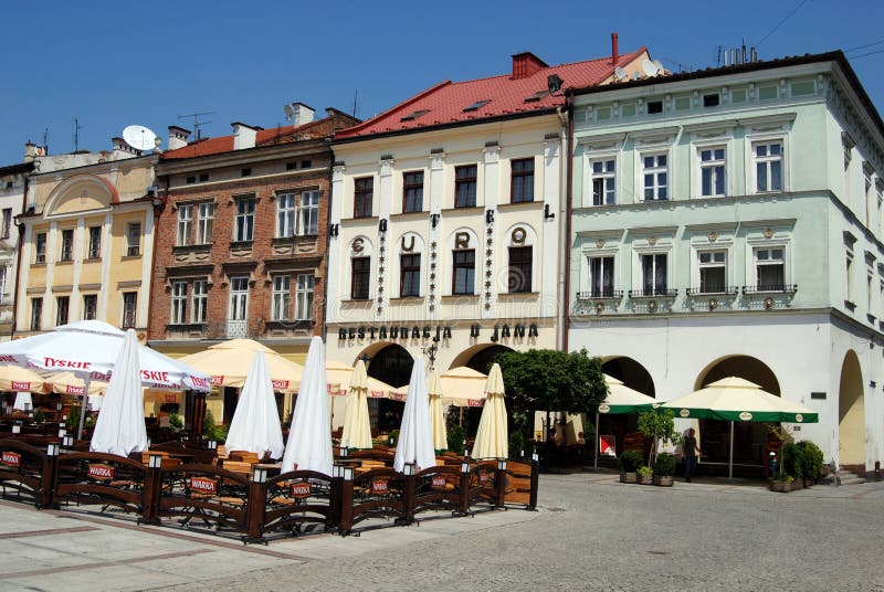 Tarnow, Poland: Rynek Square Editorial Stock Image - Image of buildings ...