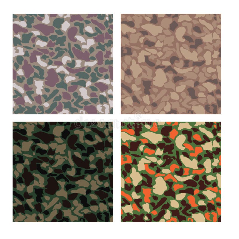 Tarnungsmusterentwurf Mit Unterschiedlicher Farbe Vektor Abbildung ...