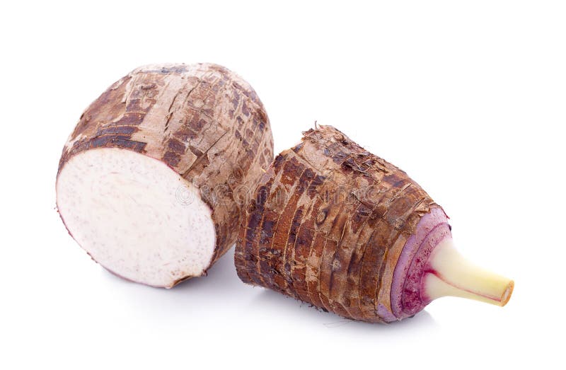 Taro Aislado En Fondo Blanco Foto de archivo - Imagen de asia, fruta ...
