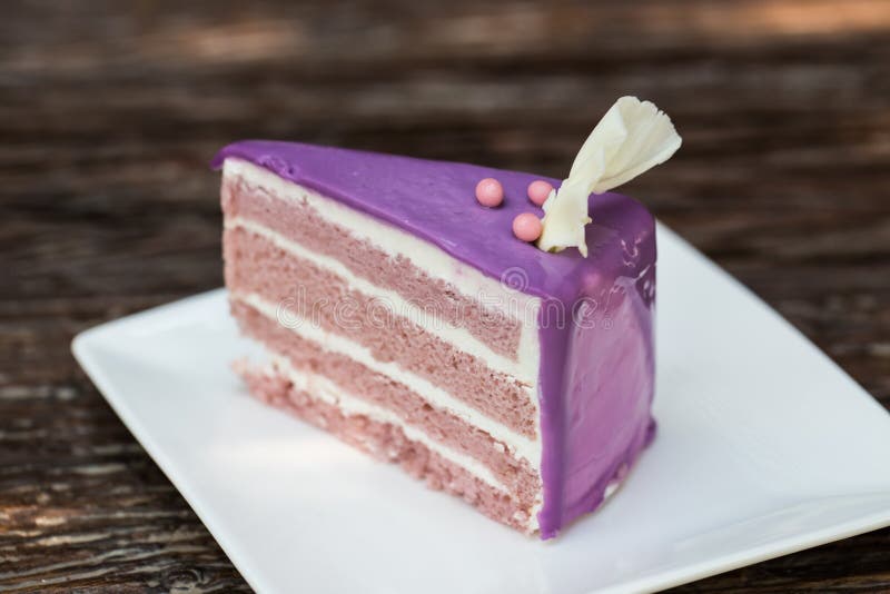 Taro Cake stock photo. Image of bake, slice, custard - 80179672