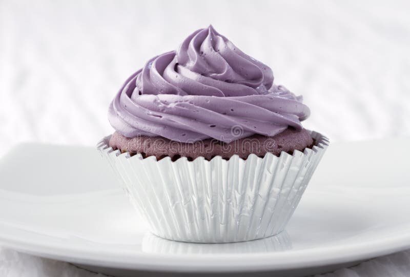 Taro cupcake stock photo. Image of food, closeup, decorated - 25043368