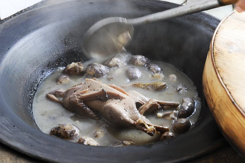 Taro duck soup stock image. Image of tang, chongming - 17229819
