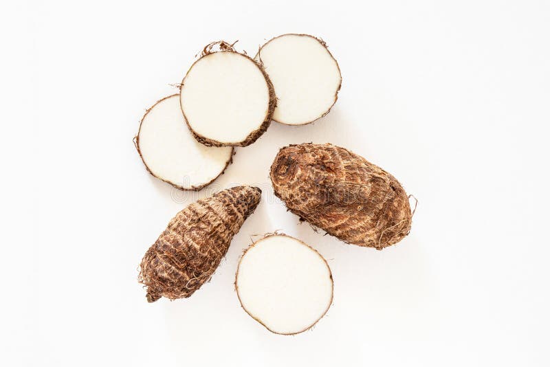 Taro or eddo root stock image. Image of food, inside - 282098311