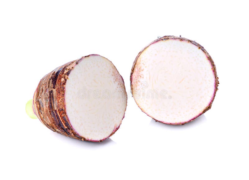 Taro Fresco Aislado En Blanco Imagen de archivo - Imagen de postre ...