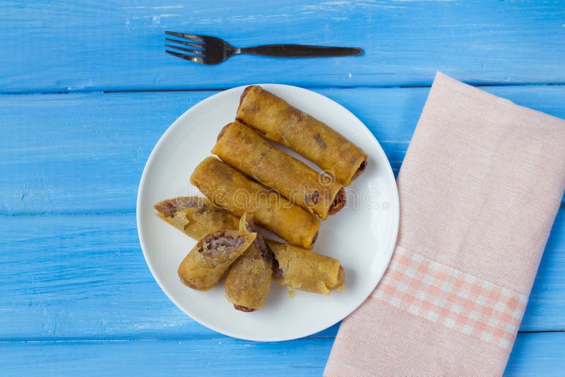 Taro fried spring roll stock photo. Image of khmer, eggroll - 52274062