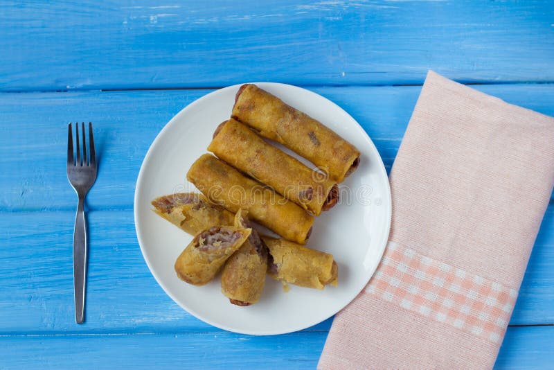 Taro fried spring roll stock photo. Image of asian, crispy - 52274896