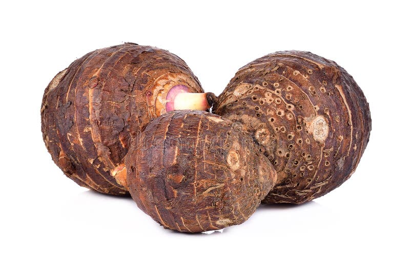 Taro Isolated on White Background Stock Photo - Image of healthy, taros ...
