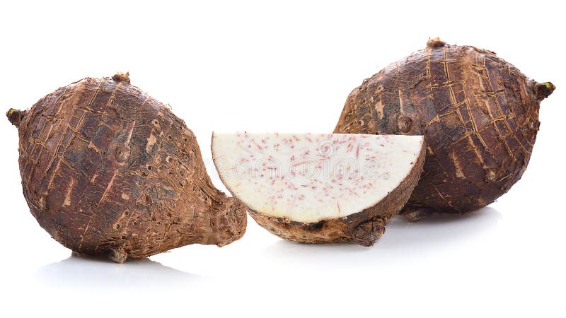 Taro Isolated on White Background Stock Image - Image of close, healthy ...