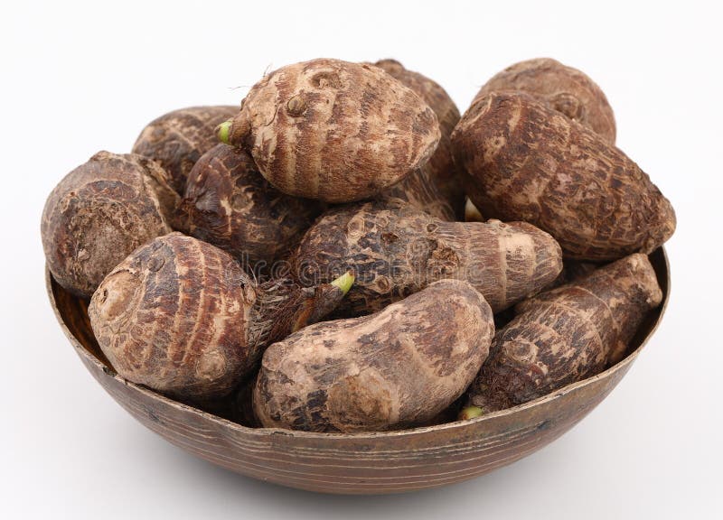 Taro root stock image. Image of eating, brown, starch - 90670365