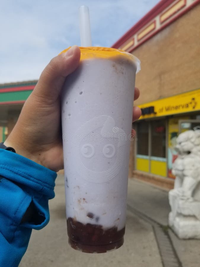 Taro Slush stock photo. Image of bean, taro, topping - 159405012