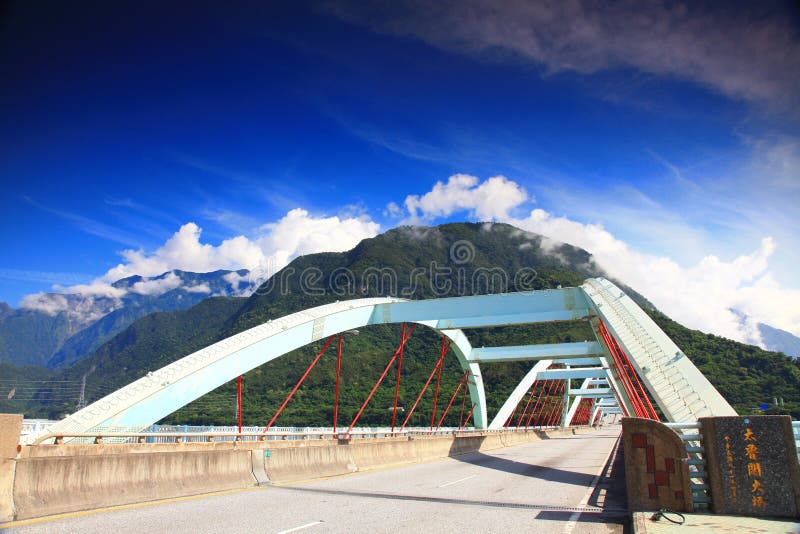 Taroko Bridge in Hualien, Taiwan Stock Photo - Image of mountain ...