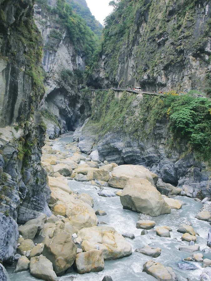Taroko Gorge, Hualien, Taiwan Stock Photo - Image of marble, stream ...