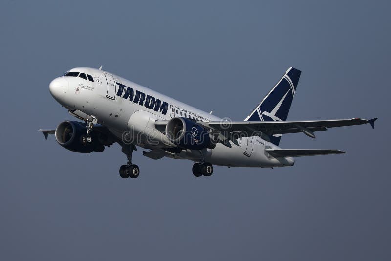 Tarom Plane Taking Off from Airport Editorial Photo - Image of departs ...