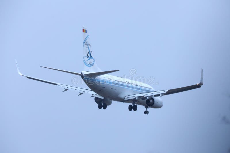 Tarom Plane,closeup View in the Sky Editorial Photo - Image of arrival ...