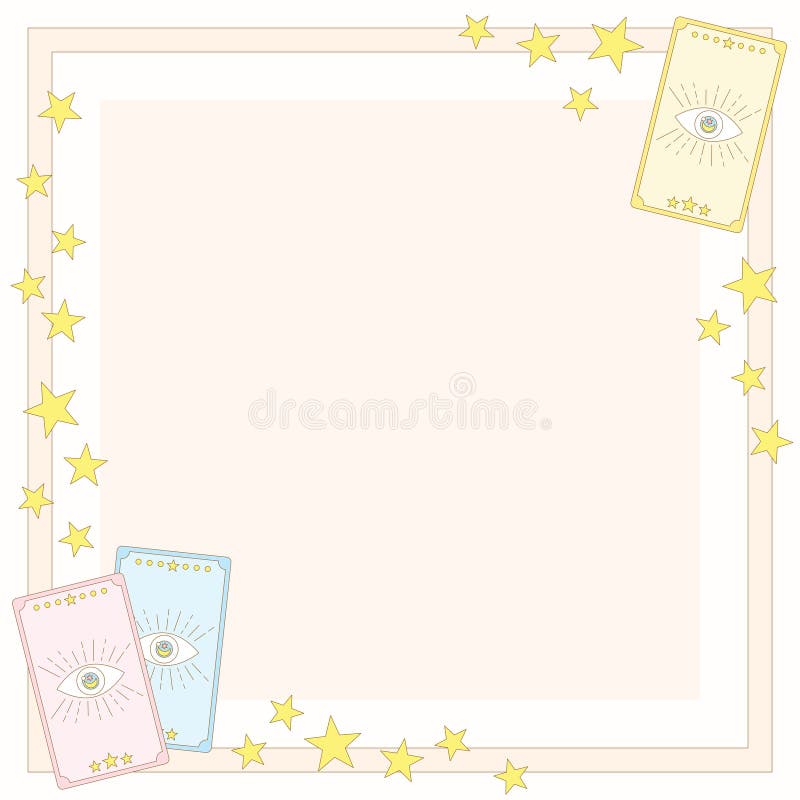 Pastel tarot card frame 1 stock vector. Illustration of slide - 319906682
