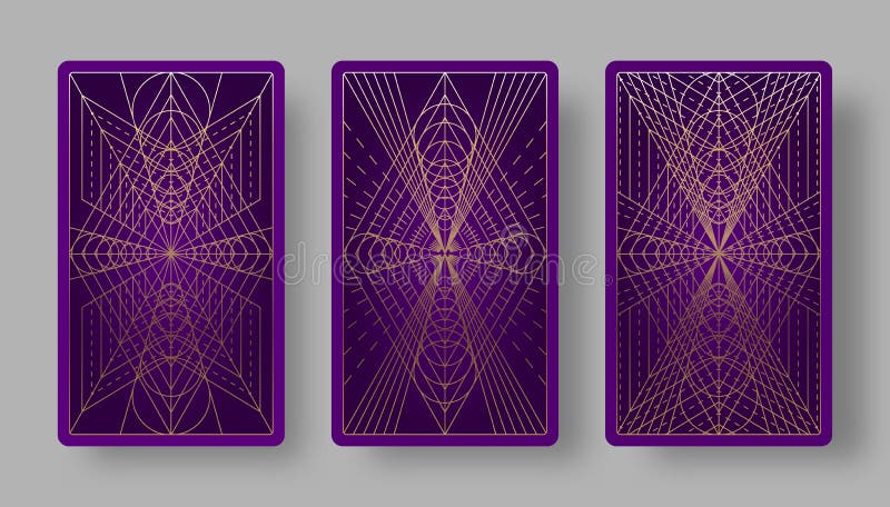 Tarot Cards Back Set Pattern Stock Illustrations – 230 Tarot Cards Back ...
