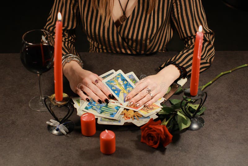 Tarot cards stock image. Image of tarot, luck, rose - 238922215
