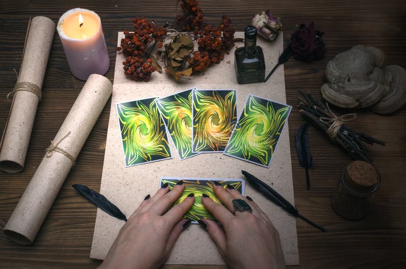 Tarot Cards. Fortune Teller. Divination. Witch Doctor. Stock Image ...