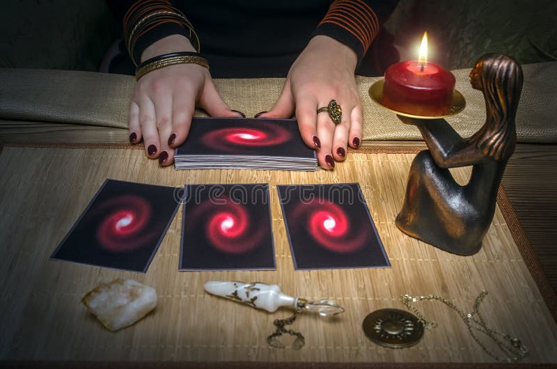 Tarot Cards. Fortune Teller. Divination. Stock Photo - Image of ...