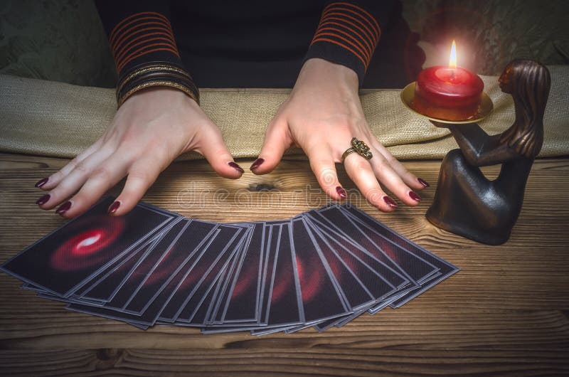 Tarot Cards. Fortune Teller. Divination. Stock Photo - Image of ...