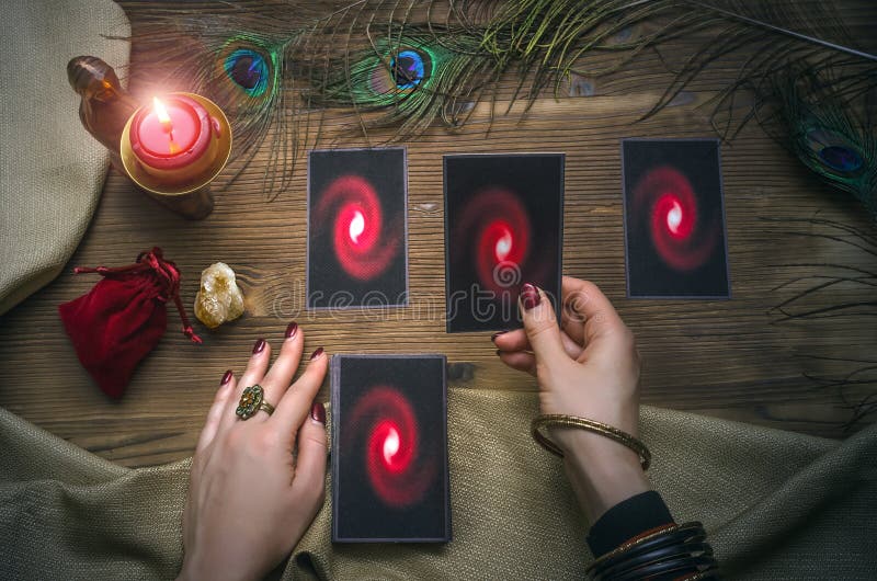 Tarot Cards. Fortune Teller. Divination. Stock Photo - Image of cards ...