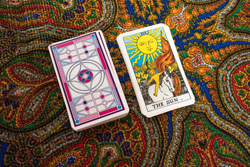 Tarot Cards. Magic. Divination. the Sun. Stock Image - Image of fortune ...