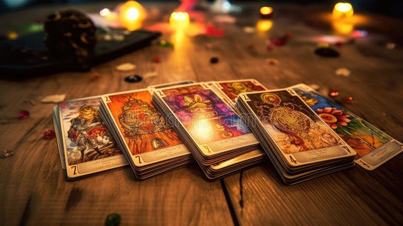 Tarot Cards for Predict the Future. Gypsy Card Stock Illustration ...