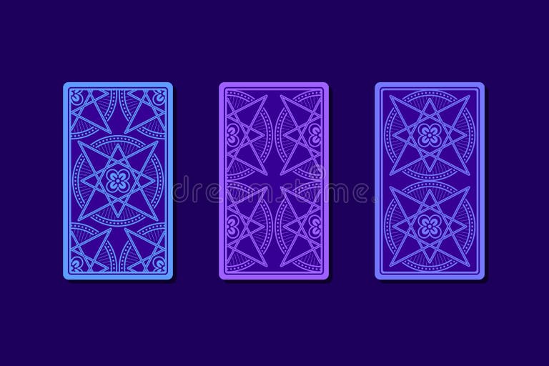 Tarot Cards by Reverse Side. Classic Designs Stock Vector ...
