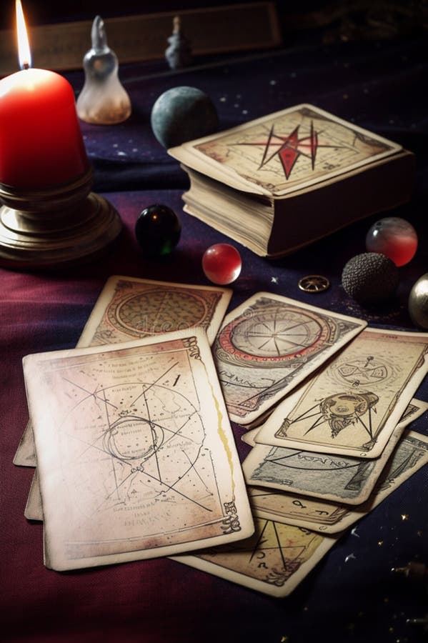 Tarot Cards on the Table, Fortune Telling and Divination Concept ...