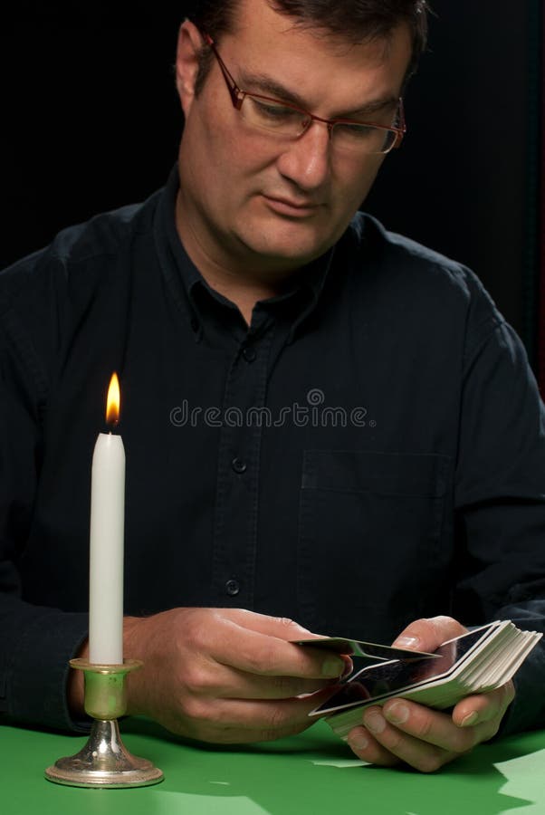 Tarot reader stock photo. Image of hold, table, magic - 17705650
