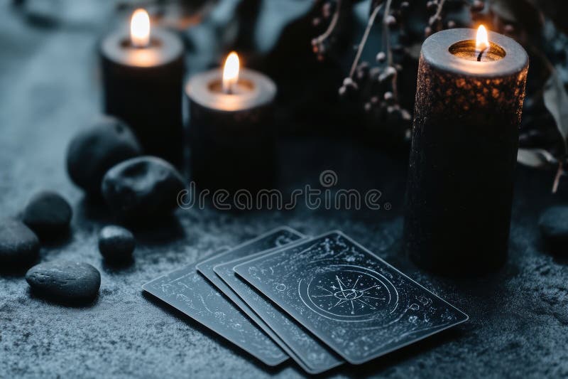 Tarot Reading Corner, a Table Decorated with Tarot Cards, a Pendulum ...