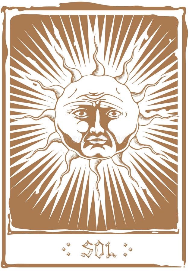 Sun Tarot stock vector. Illustration of game, happiness - 23748028