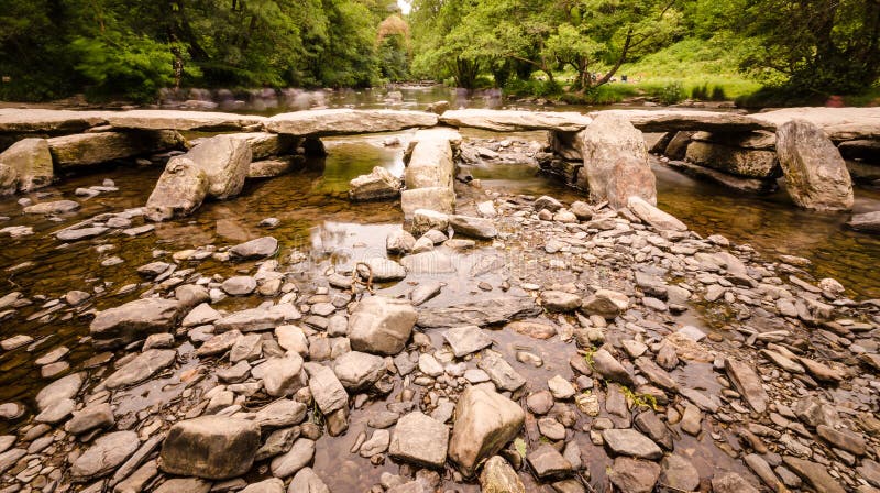Tarr Steps Exmoor stock image. Image of river, tarr, rock - 41995197