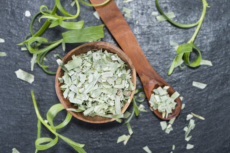 Tarragon (dried) stock image. Image of bowl, natural - 39945745