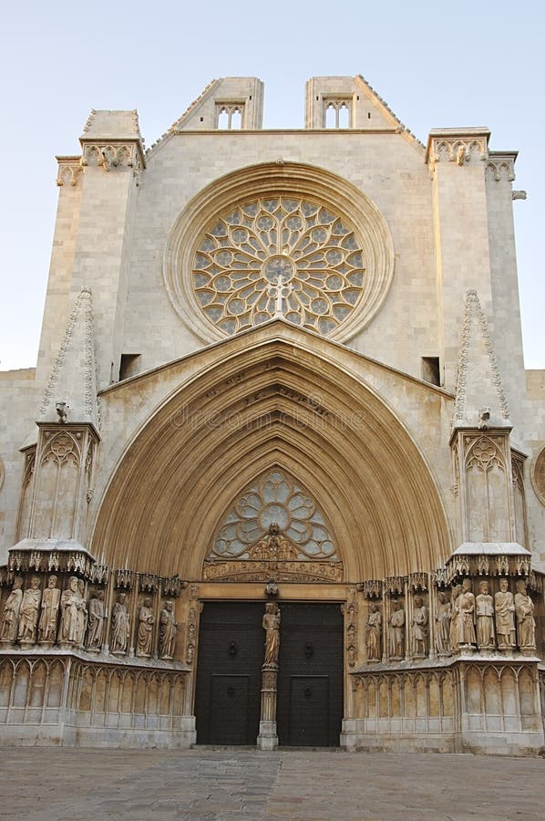 Tarragona Cathedral. stock photo. Image of yellow, travel - 9954054