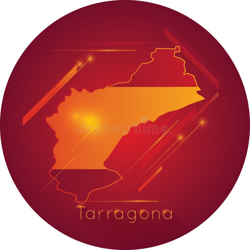 Tarragona Map. Vector Illustration Decorative Design Stock Illustration ...