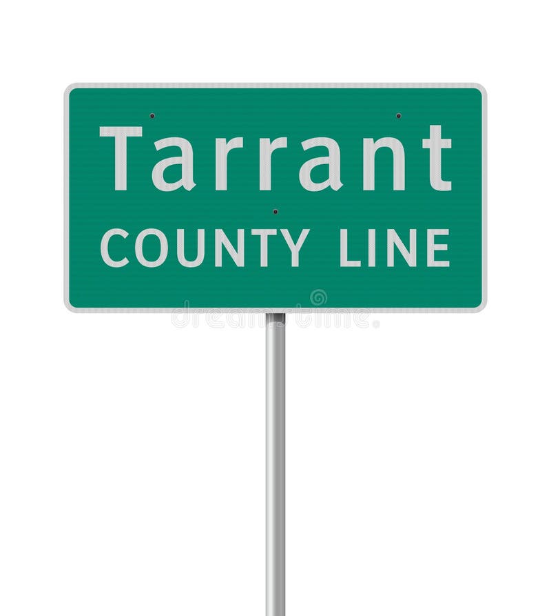 Tarrant County Line Road Sign Stock Vector - Illustration of graphics ...