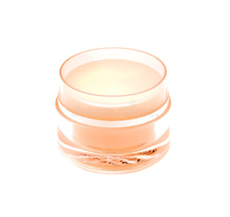 Tarro De Cristal De Crema De Cara Aislado En Blanco Foto de archivo ...