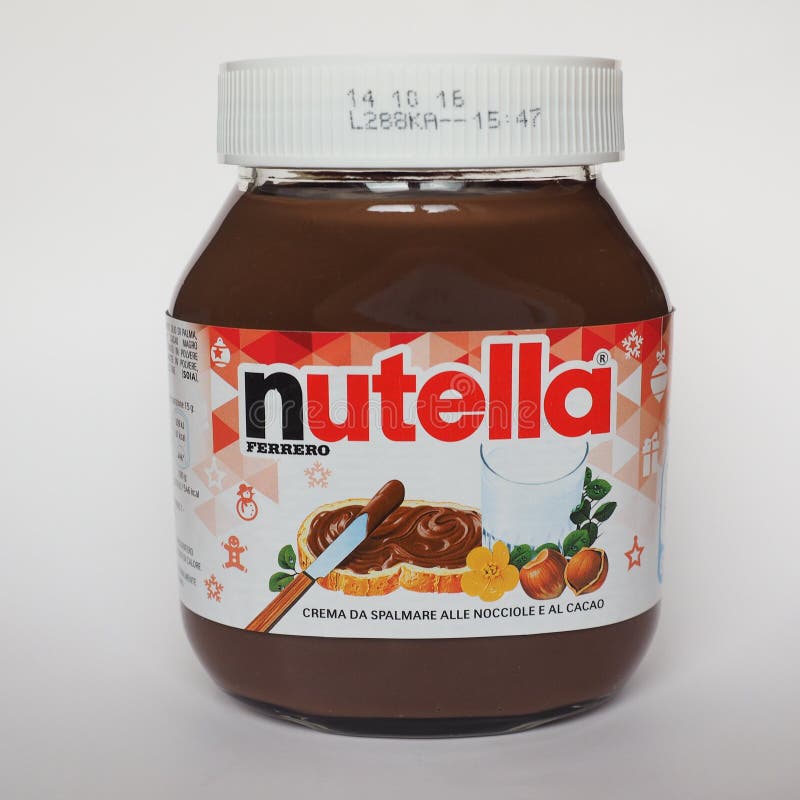 Nutella imagen editorial. Imagen de macro, tarro, corte - 115297980