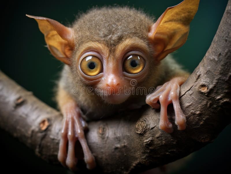 Tarsier Isolated stock illustration. Illustration of tree - 293689521