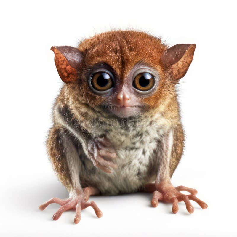 Tarsier Isolated on White Created with Generative AI Stock Illustration ...