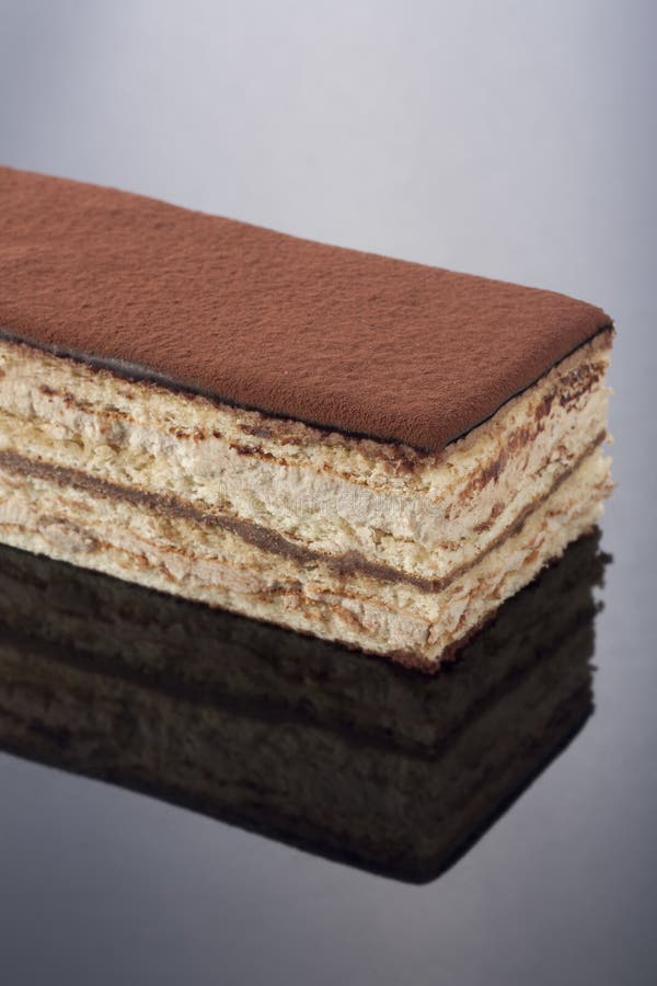 Tart Opera on Dark Background Stock Photo - Image of brown, pure: 28832142