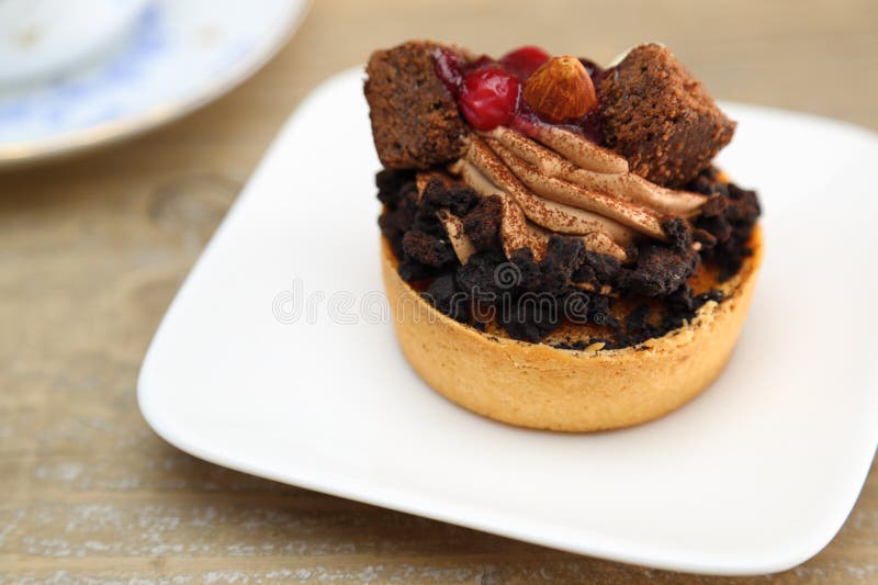 Tart on a plate stock image. Image of brake, tart, sweets - 70908181