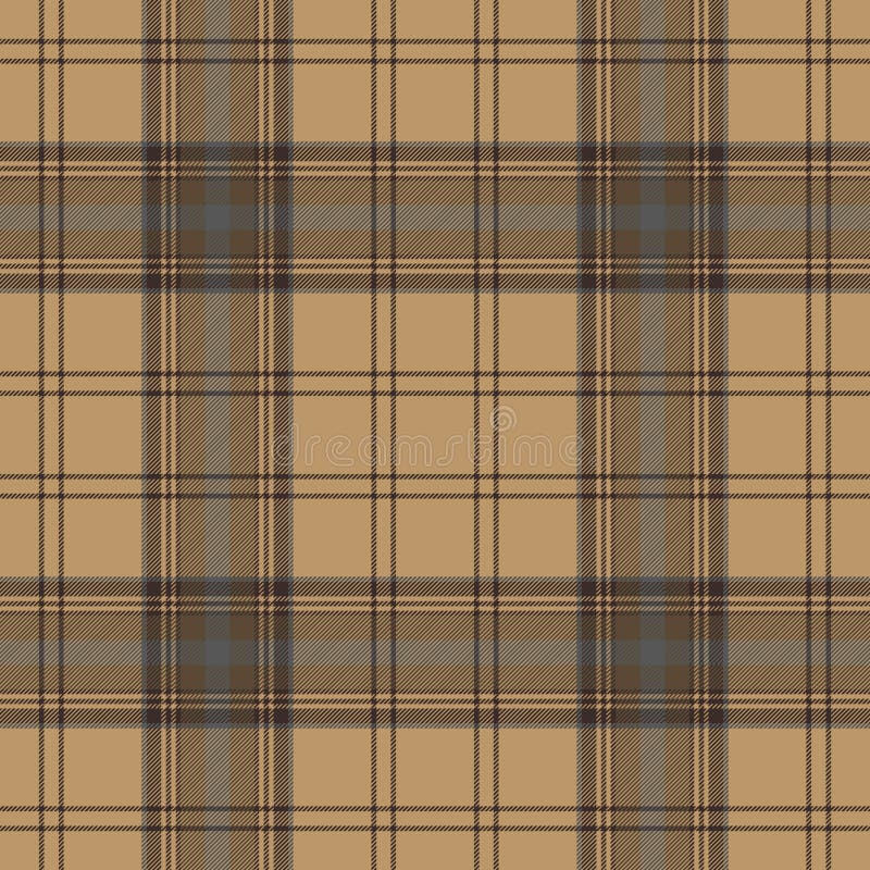 Tartan Brown Beige Seamless Fabric Texture Stock Vector - Illustration ...