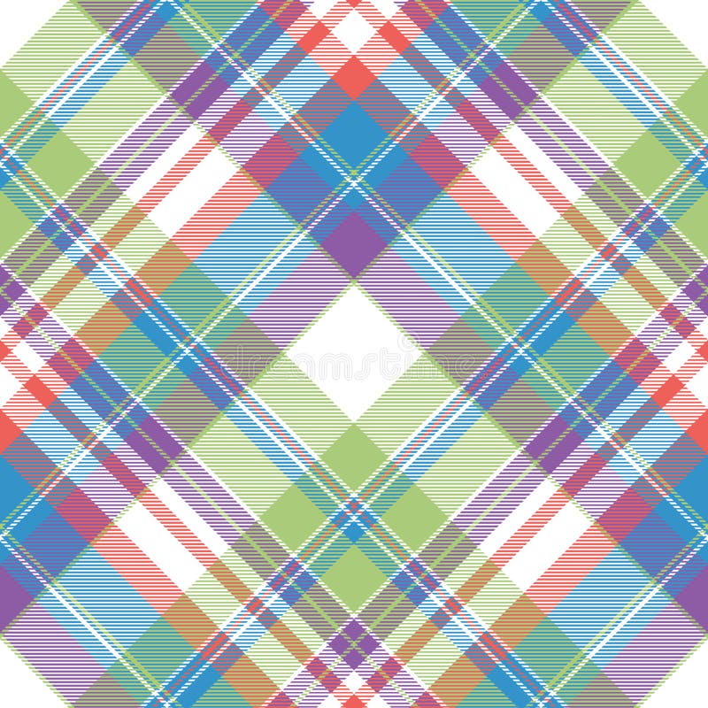 Color Plaid Fabric Texture Seamless Pattern Stock Vector - Illustration ...